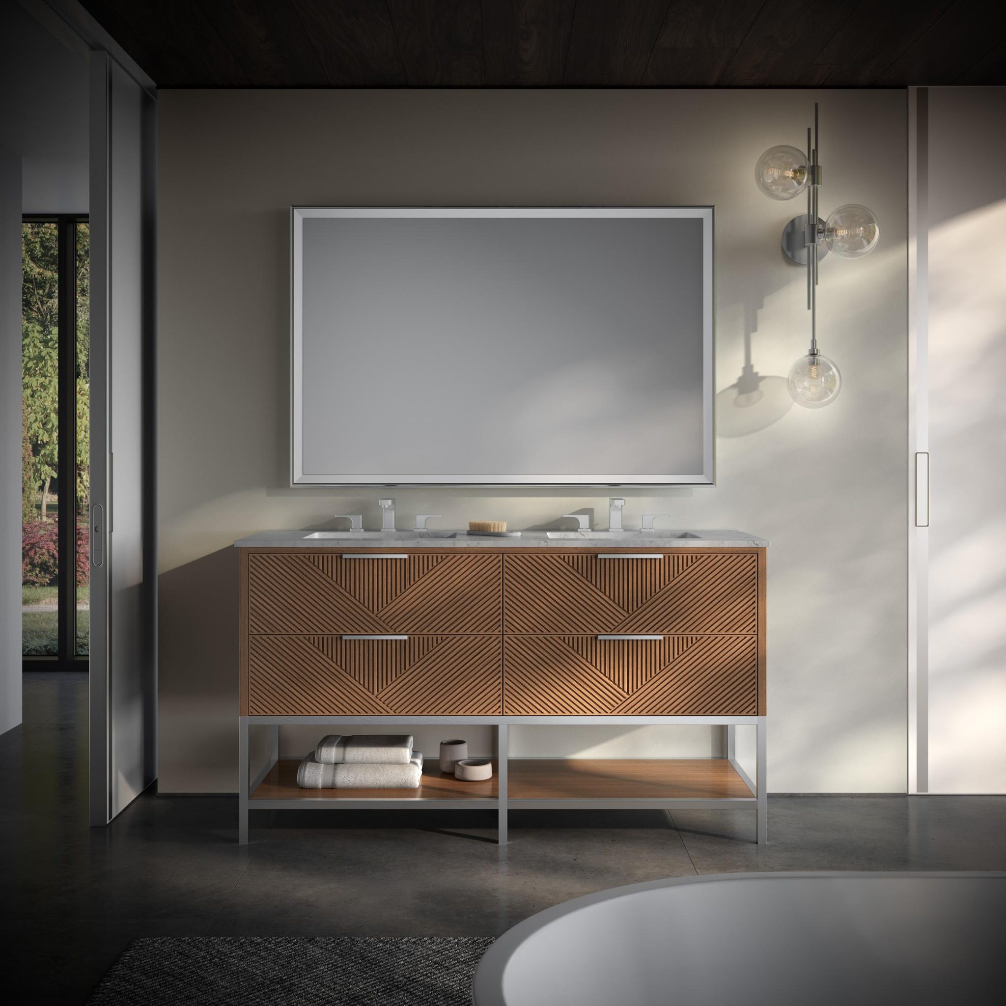 Diamond 60″ Bathroom Vanity - BEMMA